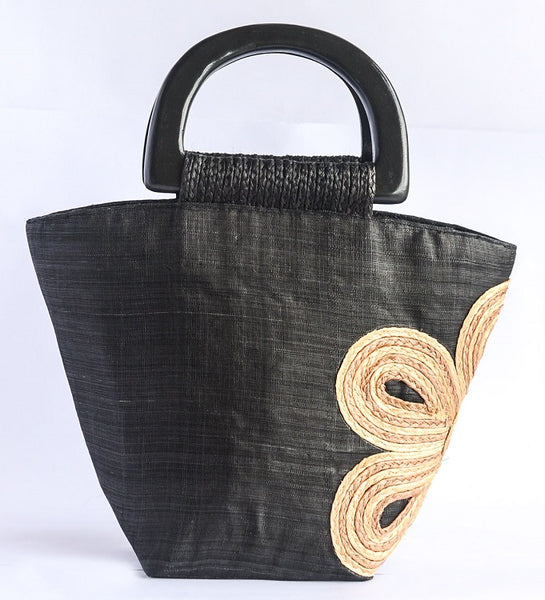 Abaca Bariw Wood Handle Handbag with abaca braided design-Leslie – ANEC ...